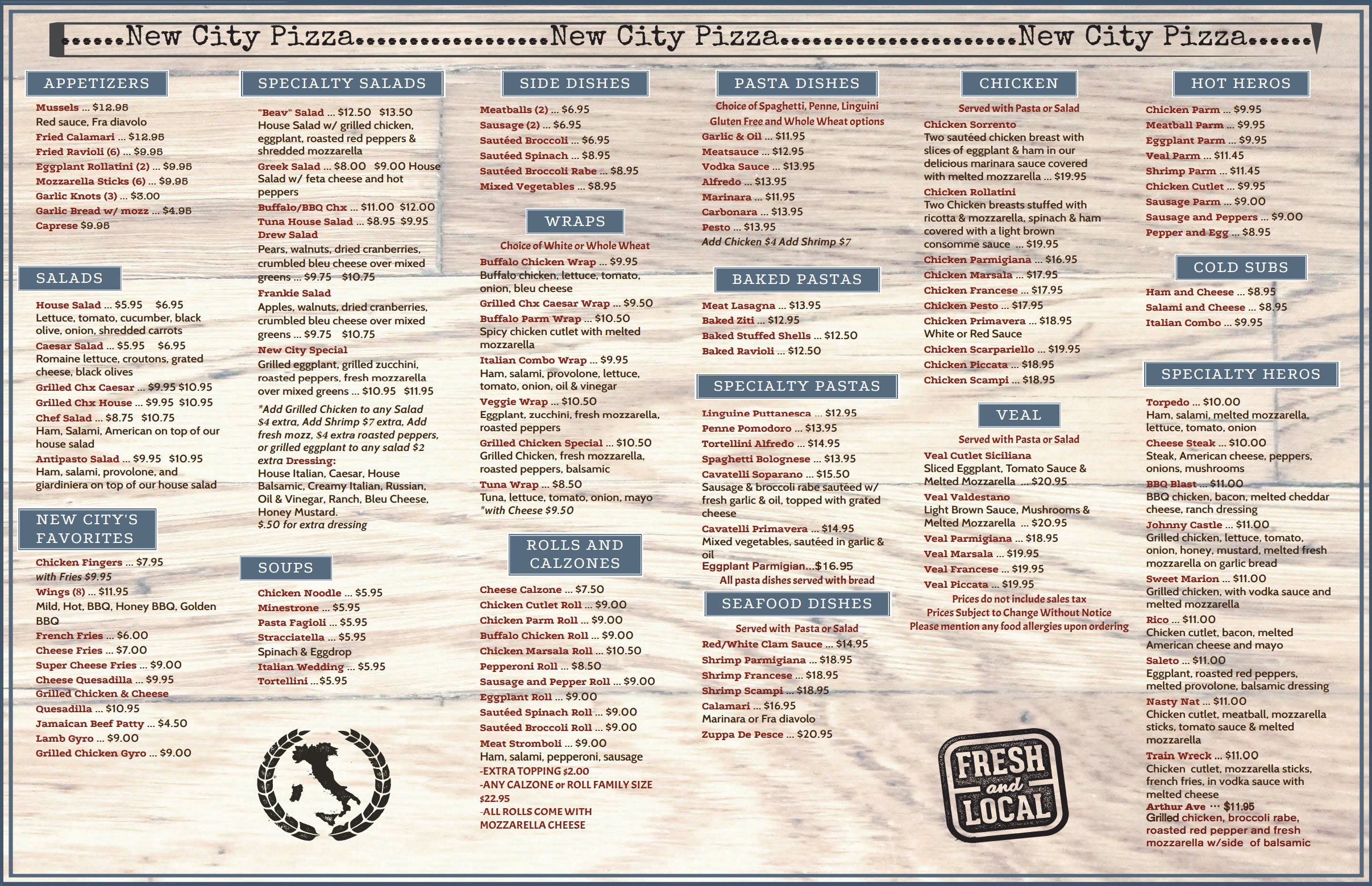 Download PDF Menu – NEW CITY PIZZA